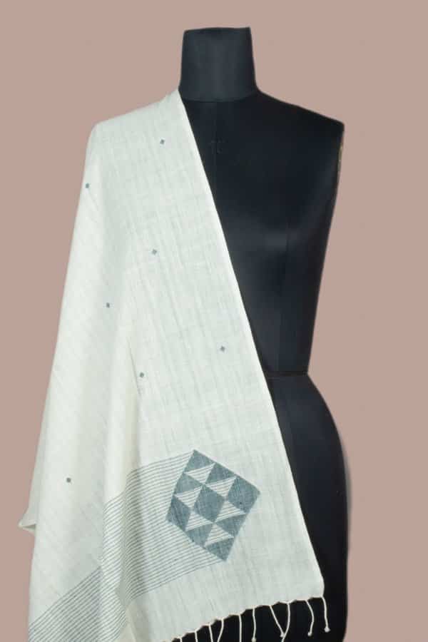 Authentic Handloom Woven Pure Soft Cotton Stole - AvagataSara