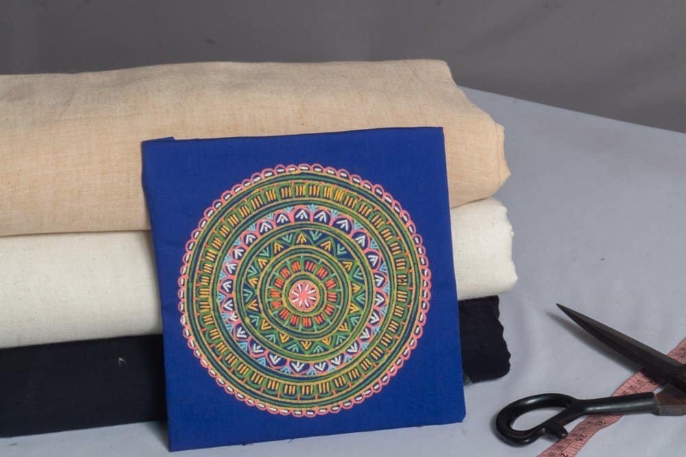 Vibrant free-handpainted Colourful Fabric Patch for Clothing & Home ...