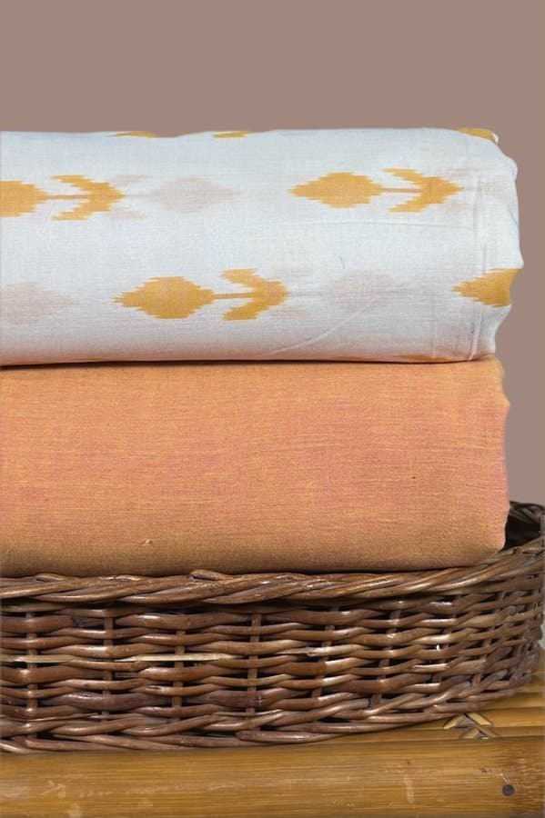 Ikkat-Sets Dupatta Suit Materials Blockprinted Cottons - AvagataSara