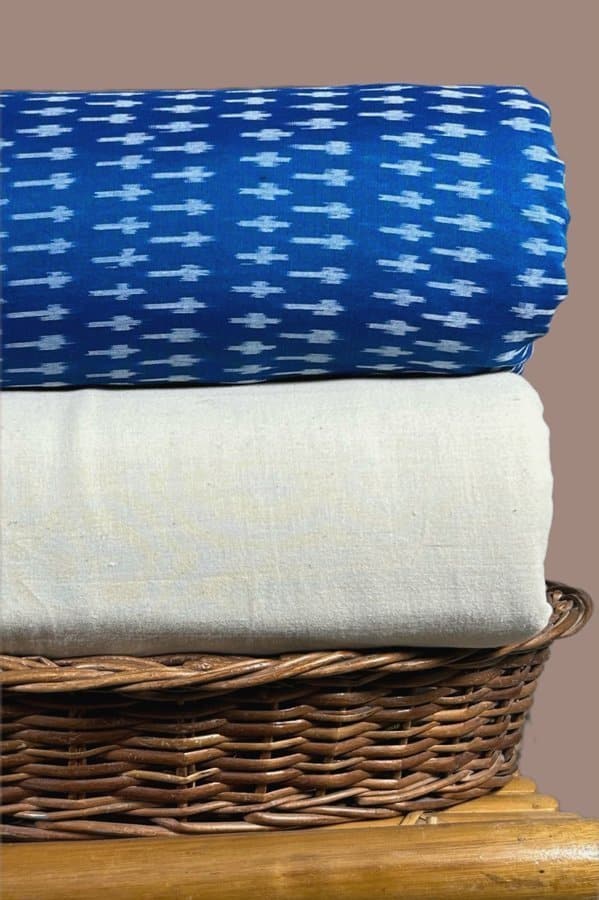 Ikkat-Sets Dupatta Suit Materials Blockprinted Cottons - AvagataSara