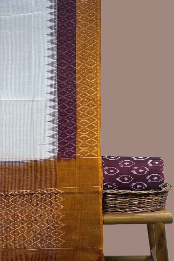 Ikkat-Sets Dupatta Suit Materials Blockprinted Cottons - AvagataSara