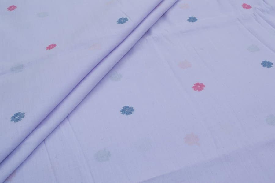 Authentic HandLoom Woven Design Flowy Soft Cotton Fabric - AvagataSara