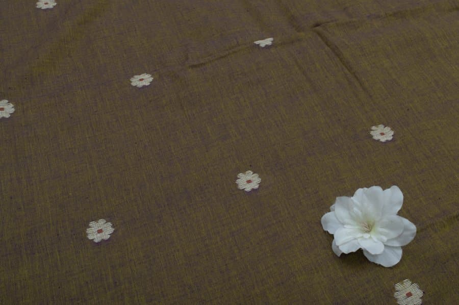 Authentic HandLoom Woven Design Flowy Soft Cotton Fabric - AvagataSara