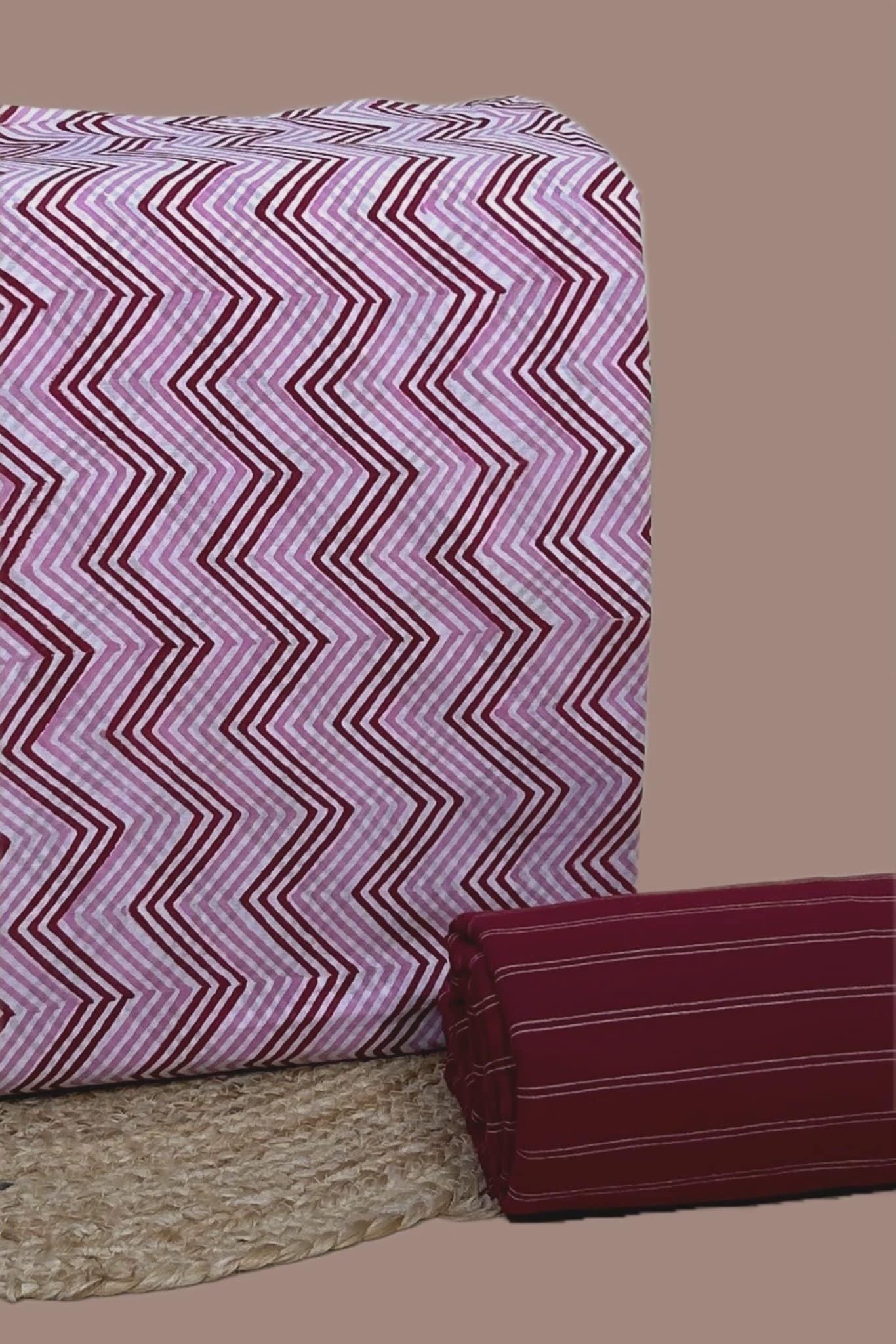 2pc Mul Soft Cotton Top and Handloom Stripes Bottom Fabric Set ...
