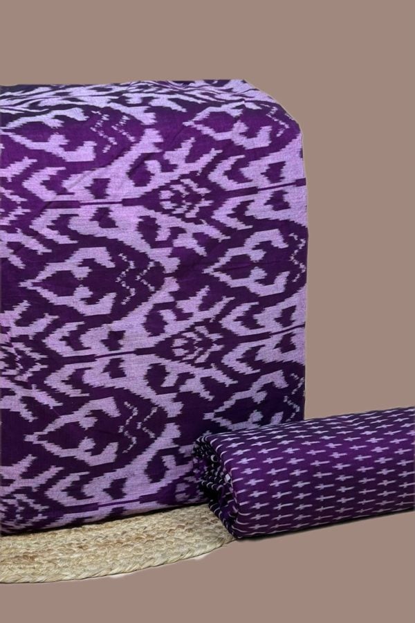 Ikkat-Sets Dupatta Suit Materials Blockprinted Cottons - AvagataSara