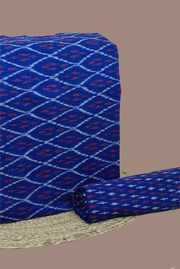 Ikkat-Sets Dupatta Suit Materials Blockprinted Cottons - AvagataSara