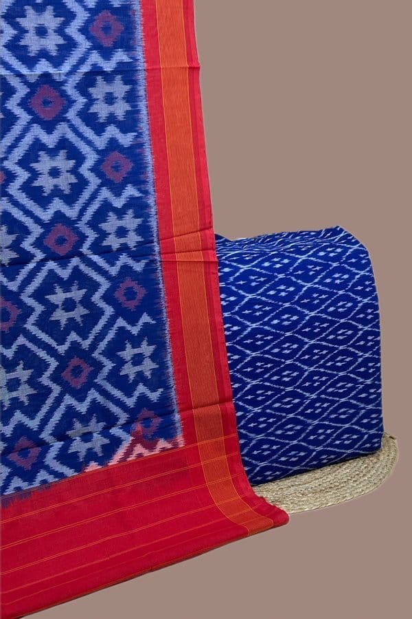 Ikkat-Sets Dupatta Suit Materials Blockprinted Cottons - AvagataSara